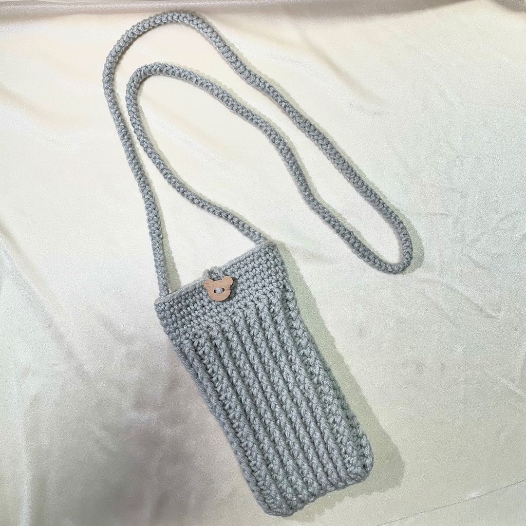 Crochet Crossbody Handphone Pouch, Hobbies & Toys, Stationery & Craft ...