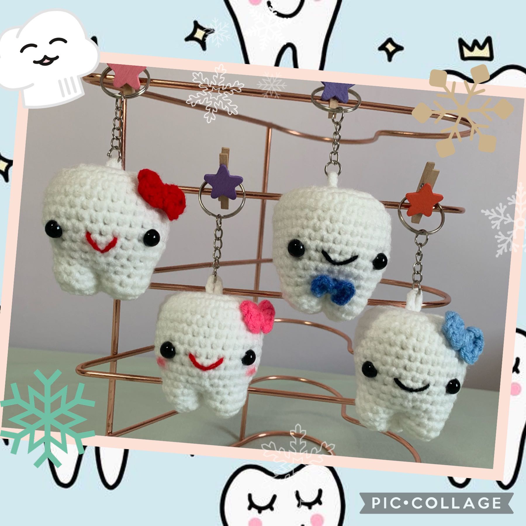 Crochet Tooth | Handmade Crochet Amigurumi | Keychain | Gift, Hobbies ...