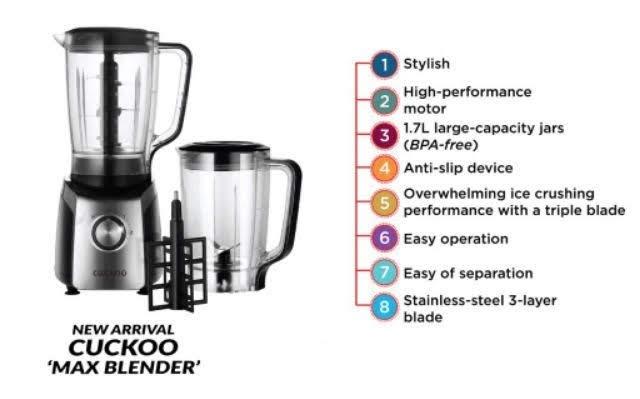 Cuckoo Max Blender, TV & Home Appliances, Kitchen Appliances, Juicers ...