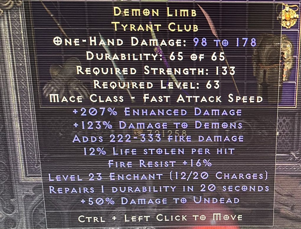 D2R DEMON LIMB PC VERSION**, Video Gaming, Gaming Accessories, In-Game ...