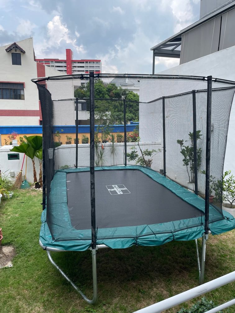 Domyos 520 rectangular big trampoline, Sports Equipment, Exercise ...