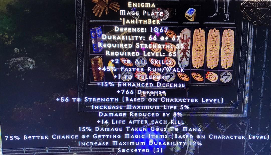 Enigma Superior Mage Plate - Diablo 2 Resurrected (D2R), Video Gaming ...
