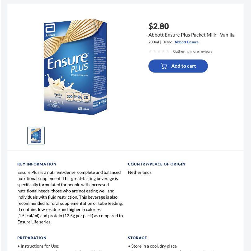 Ensure Plus Milk Packet Strawberry Chocolate Flavour, Health ...