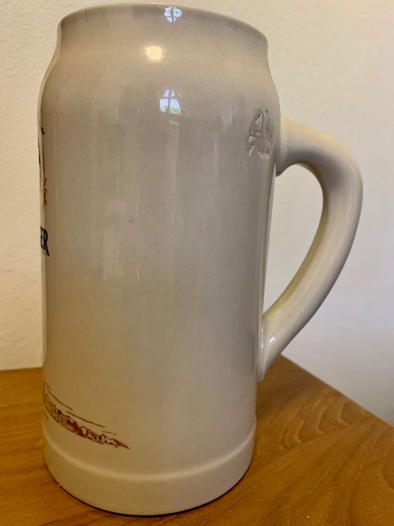 Erdinger Beer Mug / Stein / glass, 1L, Furniture & Home Living ...