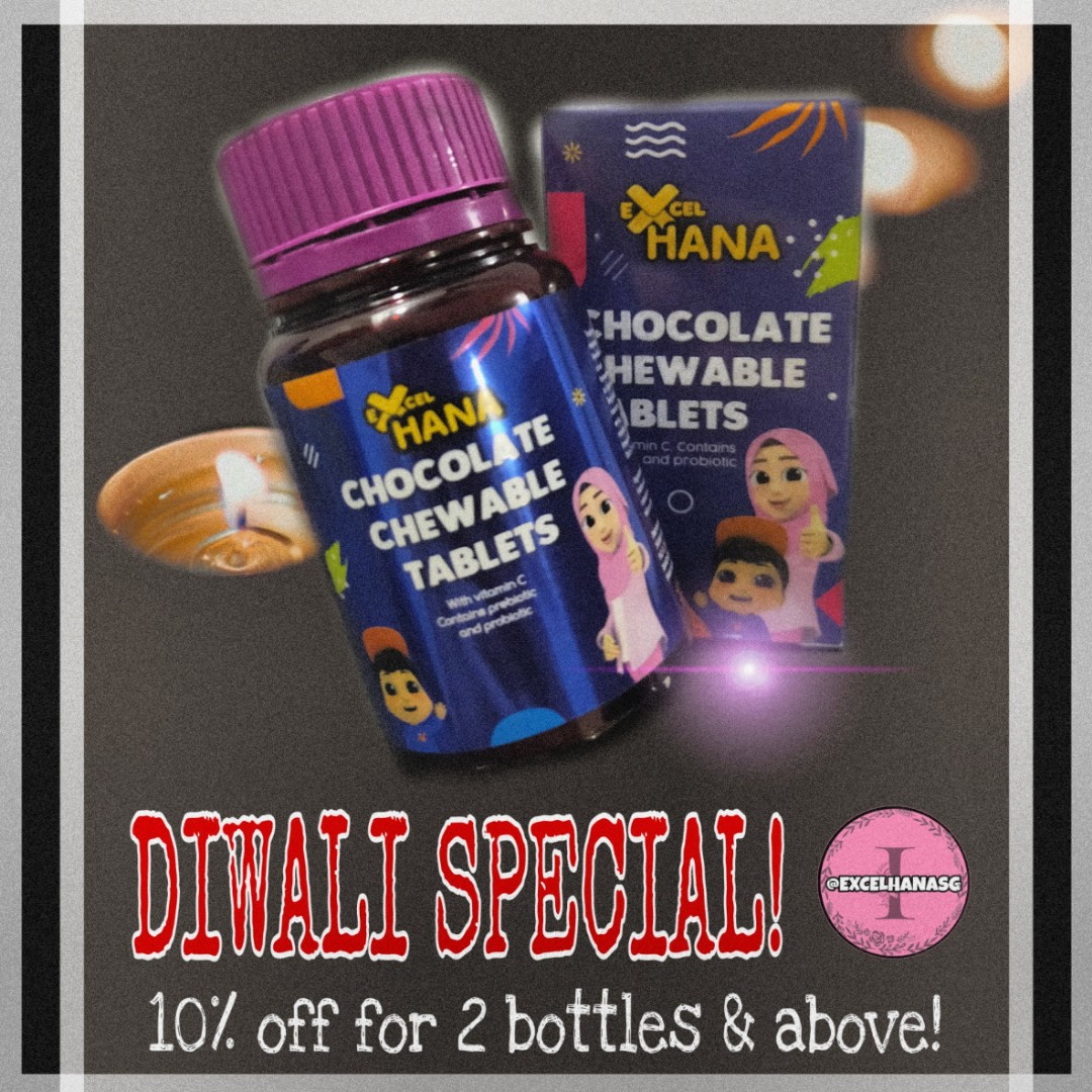 Excel Hana Chewable tablets (INSTOCK), Health & Nutrition, Health ...