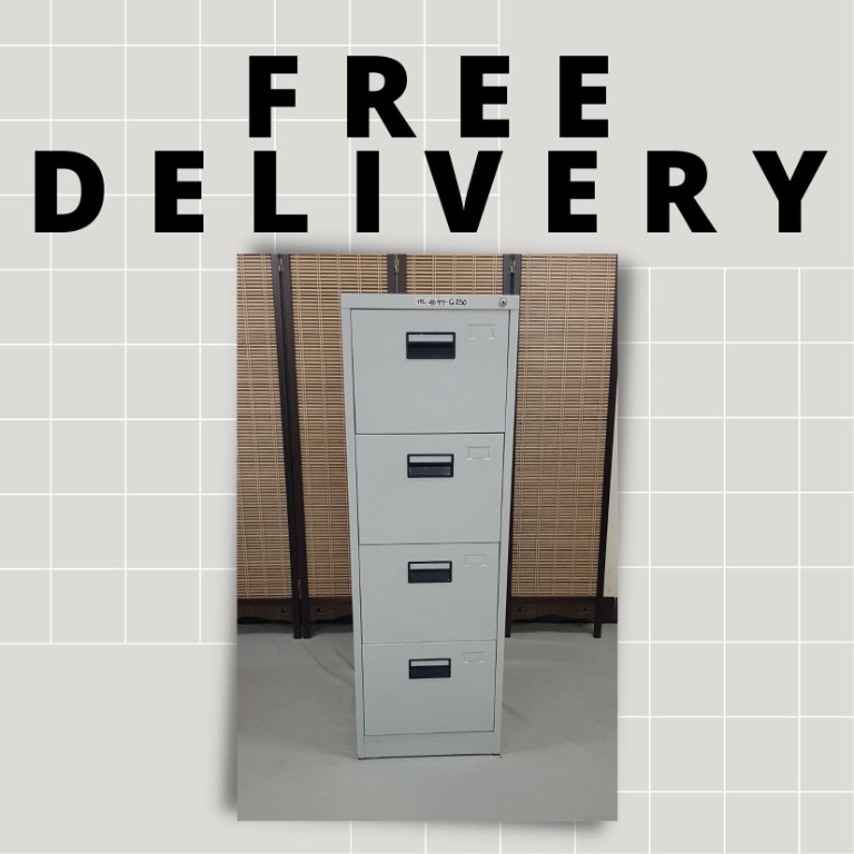 (FREE DEL & SHIP) Filing Cabinet VFC 4D GRAY G250, Furniture & Home ...