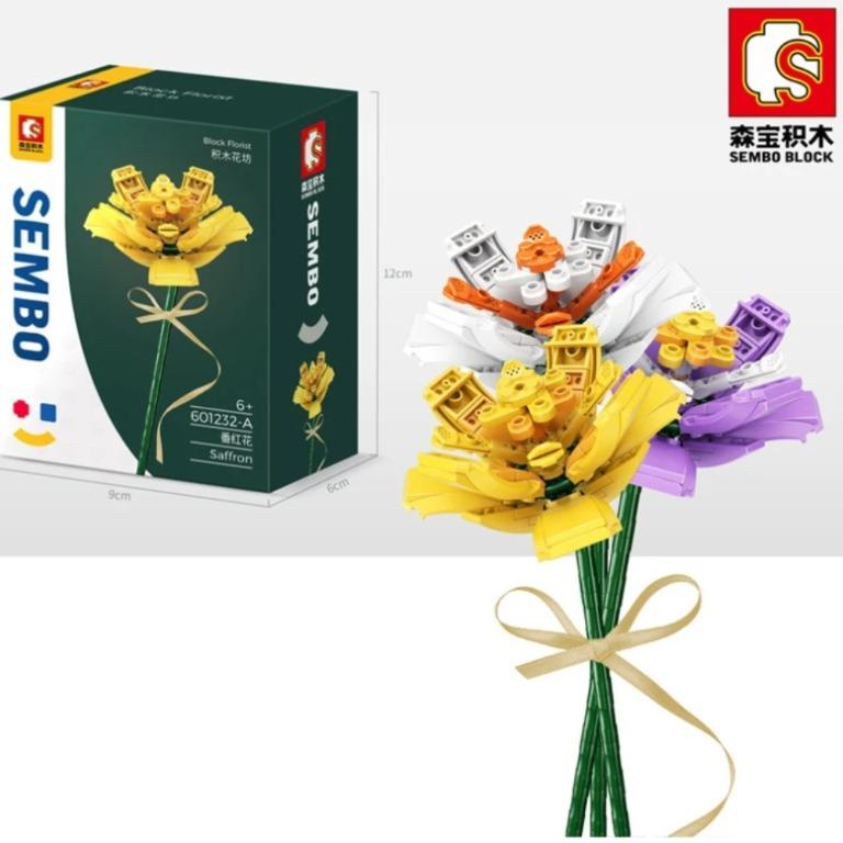 (FREE SHIPPING) SEMBO Lego Flower Bouquet (2 Designs - 2 Sets), Hobbies ...