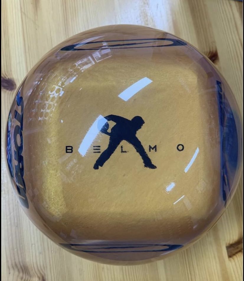 Gold Belmo Spare Bowling Ball 14/15 lbs, Sports Equipment, Sports ...