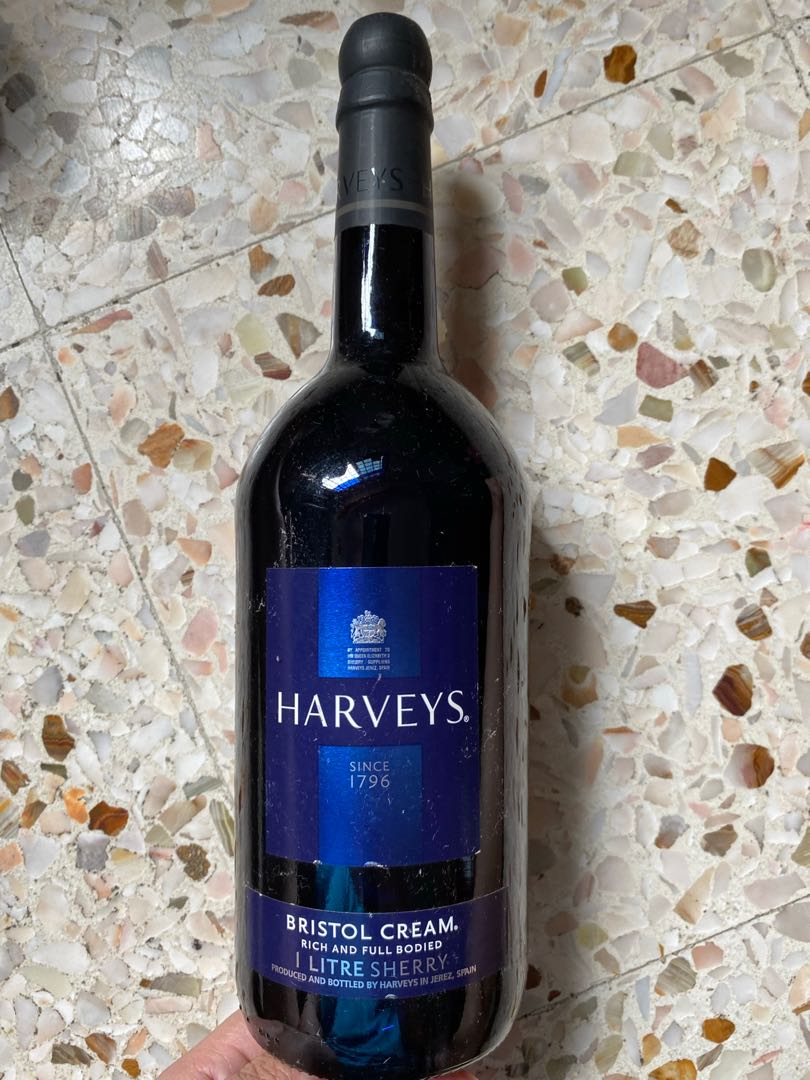 Harveys Bristol Cream Sherry 1 Litre, Food & Drinks, Alcoholic ...