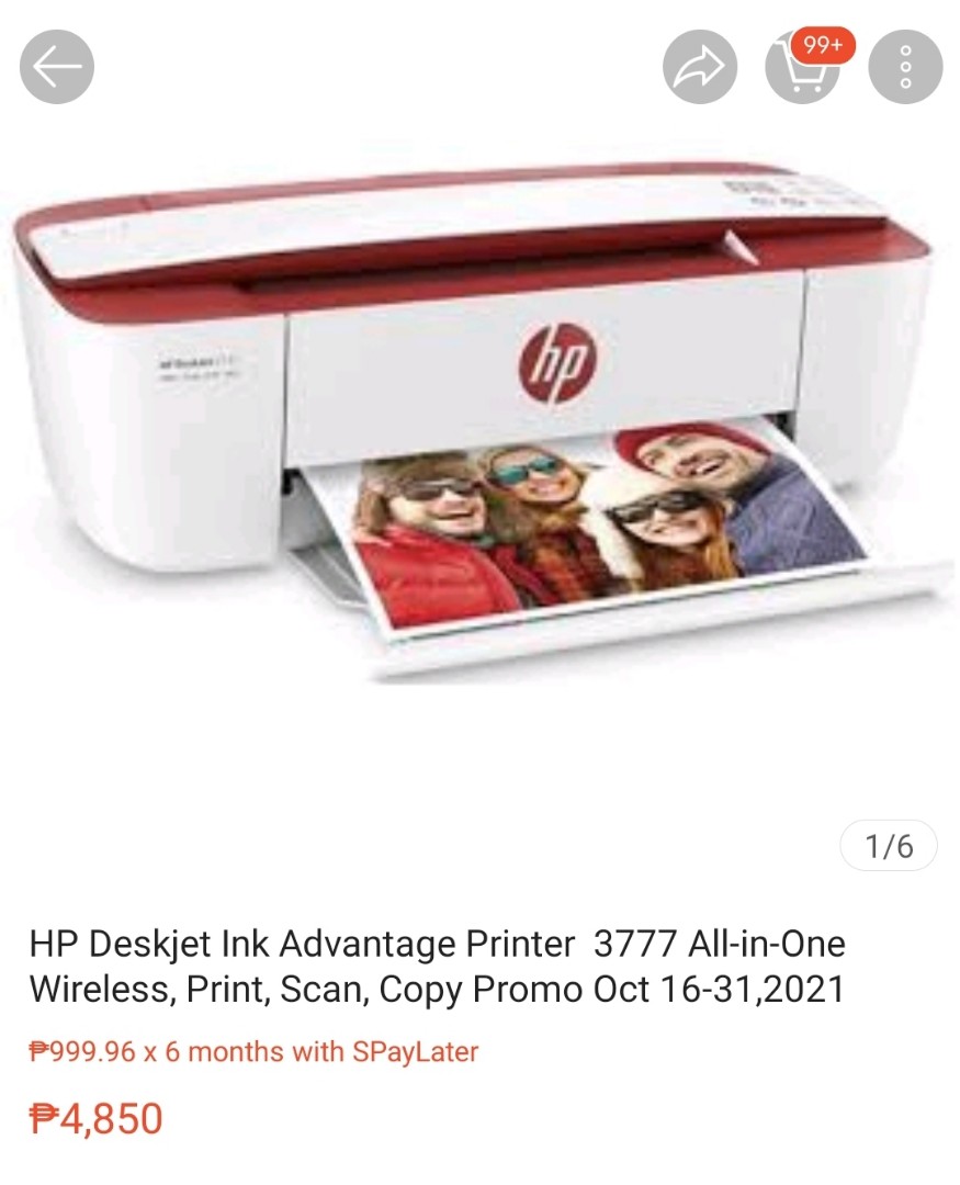 HP Deskjet Ink Advantage 3777, Computers & Tech, Printers, Scanners ...
