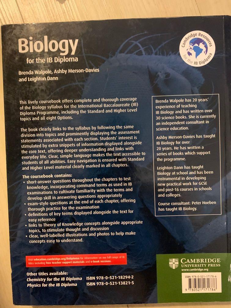 IB HL/SL Bio textbook, Hobbies & Toys, Books & Magazines, Textbooks on ...