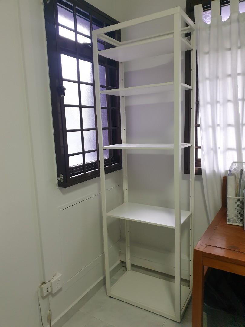 Ikea white open metal rack, Furniture & Home Living, Furniture, Shelves ...