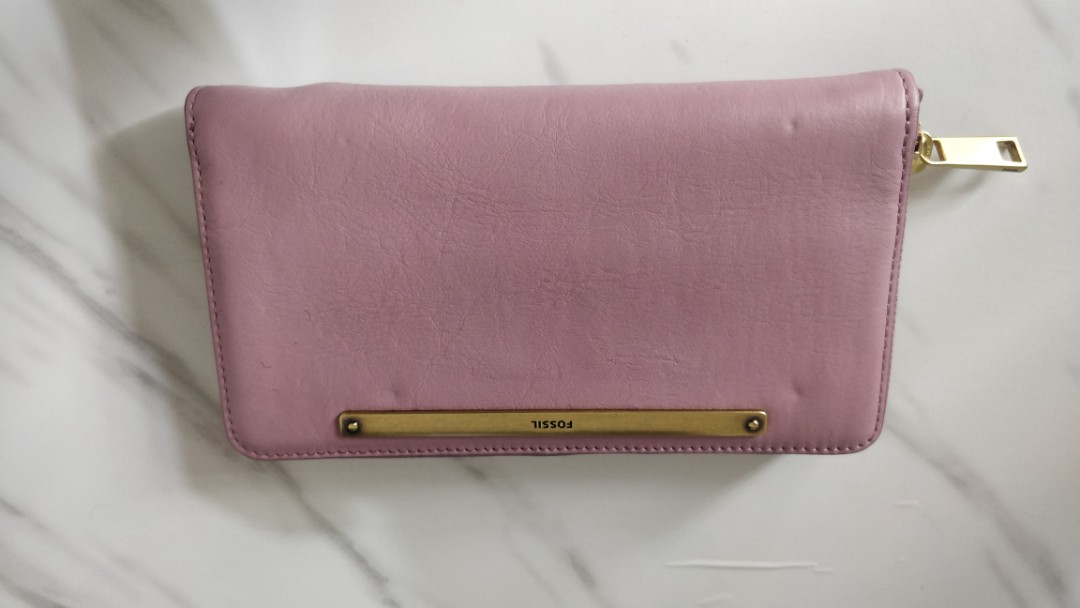 Liza Zip Around Clutch Misty Lilac - Dompet Wanita Fossil, Fesyen ...