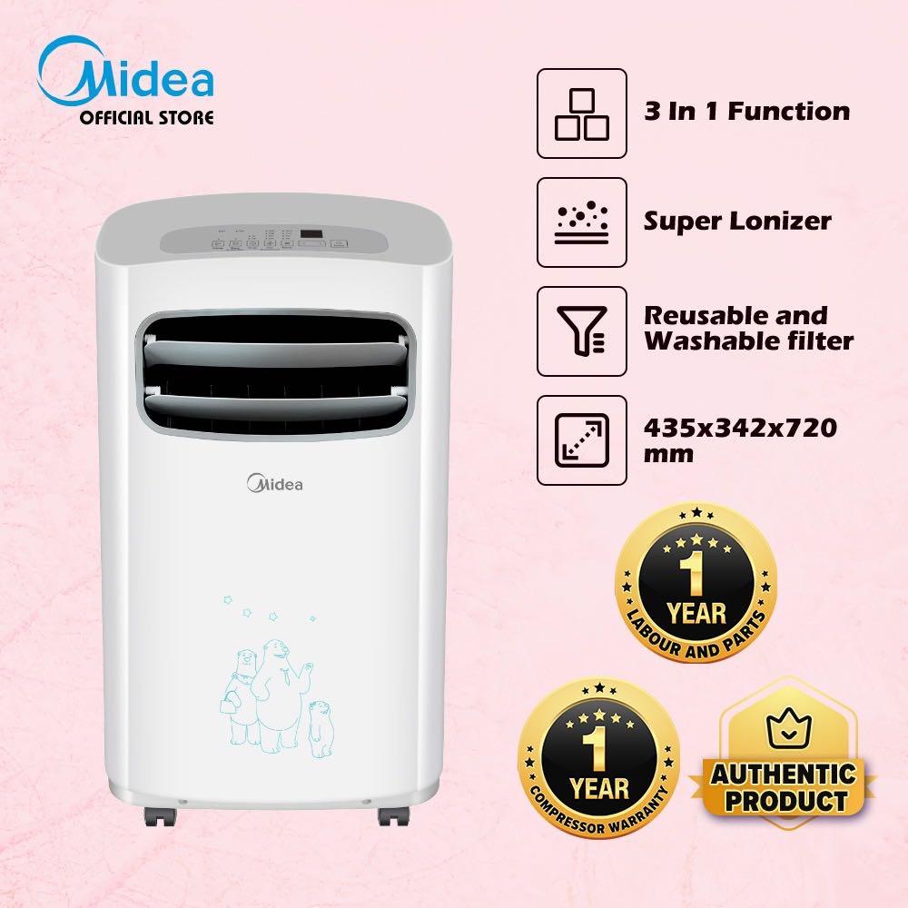 Midea 12k BTU Portable Aircon / Portable Air Con, TV & Home Appliances ...