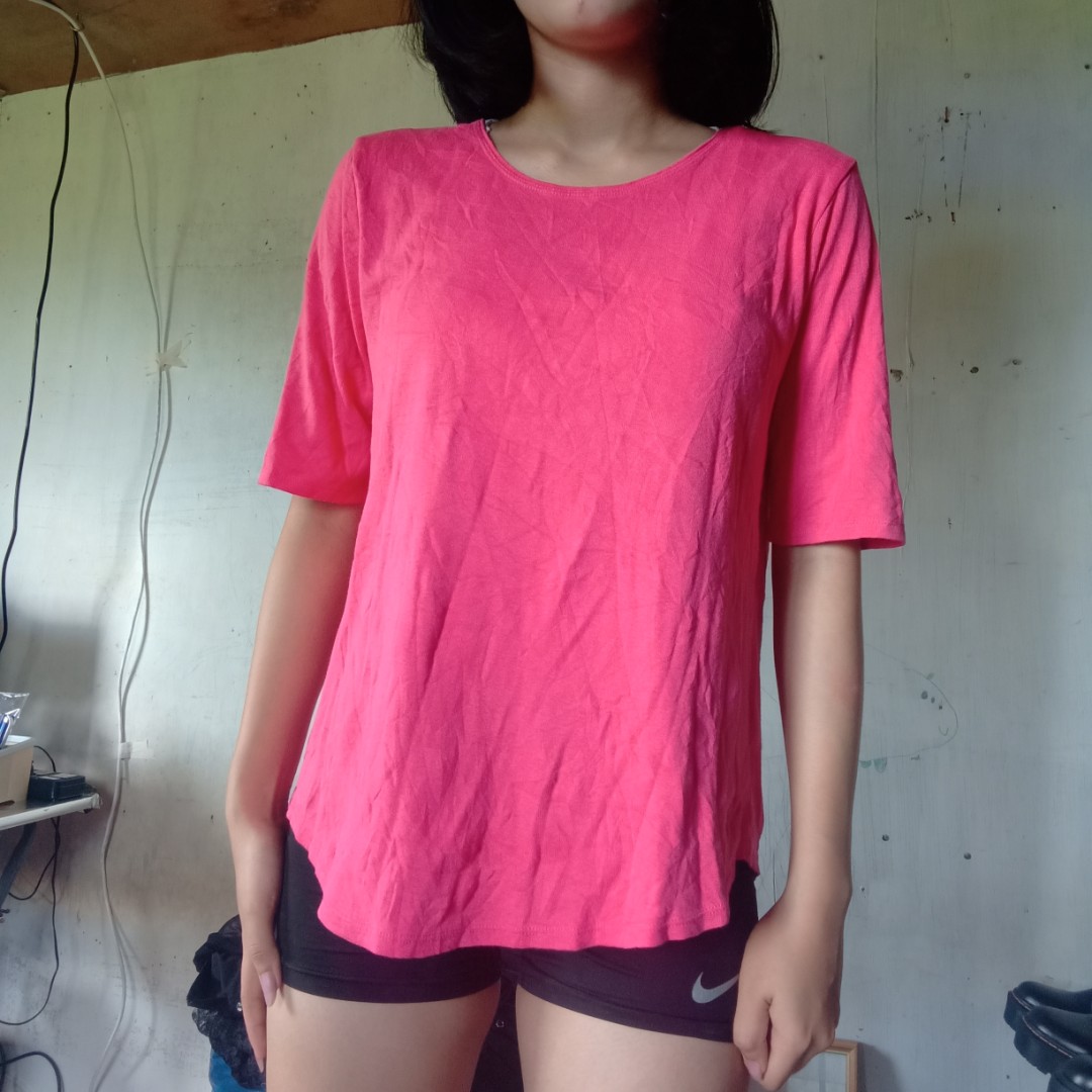 Neon pink shirt, Women's Fashion, Tops, Shirts on Carousell