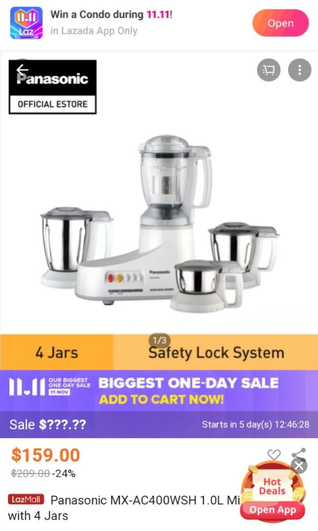 New Panasonic Mixie ( safety lock system), TV & Home Appliances ...
