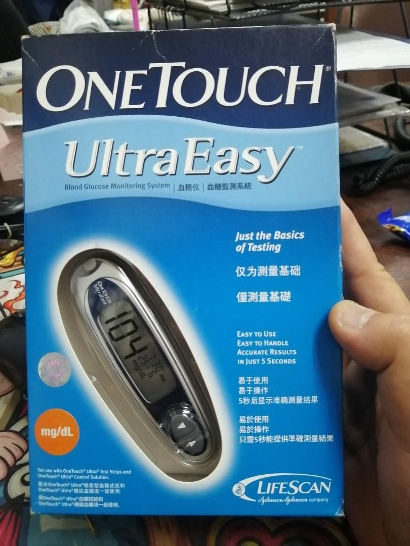 One touch ultra easy blood glucose monitoring meter, Health & Nutrition ...