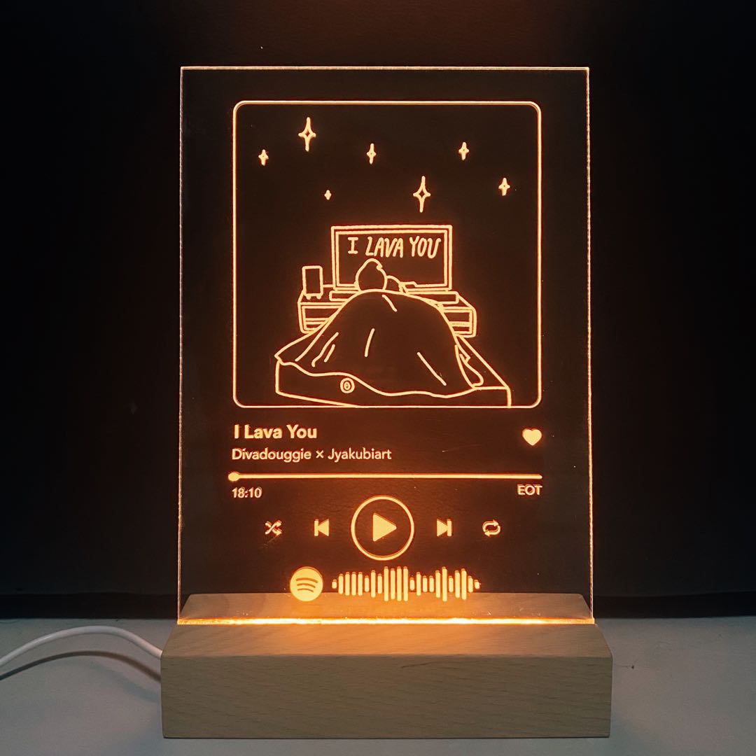 Personalised Spotify LED Nightlight, Hobbies & Toys, Stationery & Craft ...