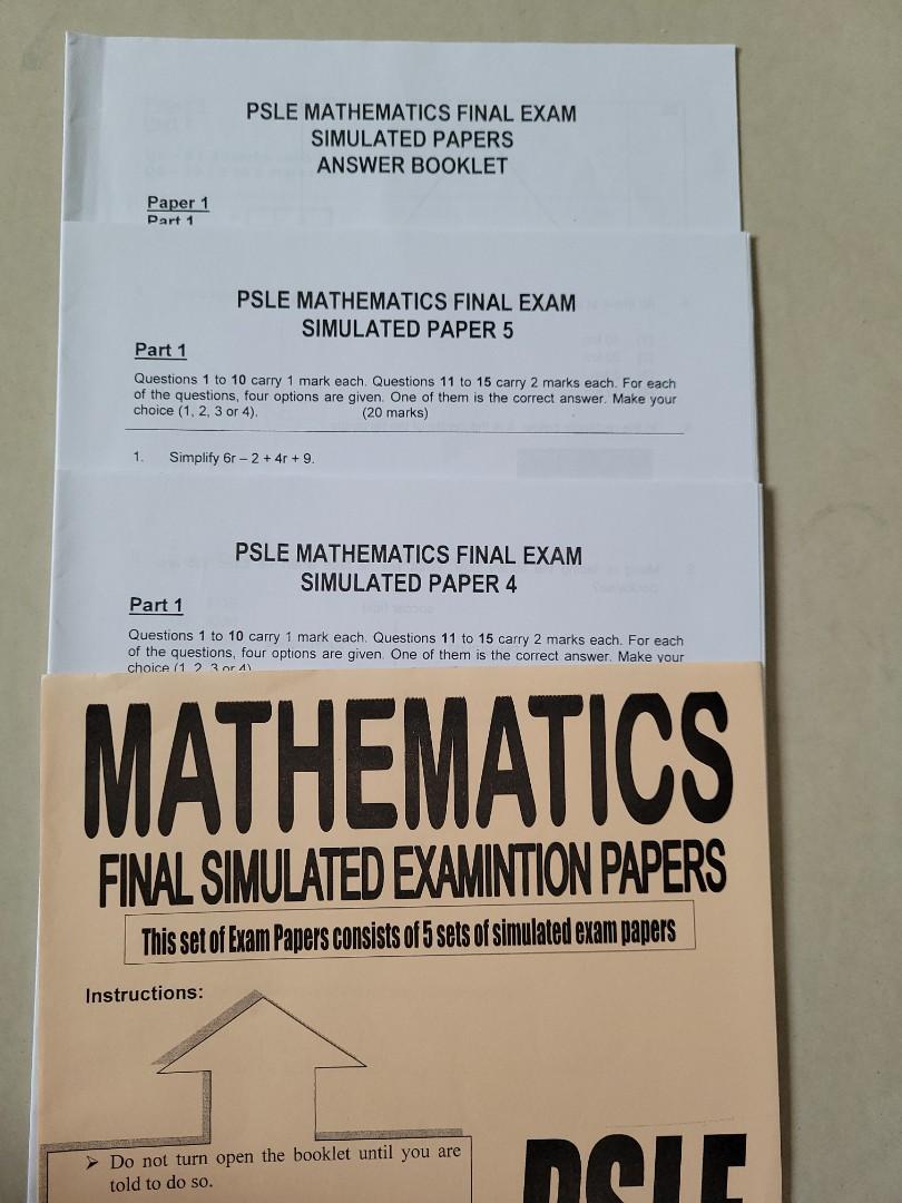PSLE maths practice papers set of 2, Hobbies & Toys, Books & Magazines ...