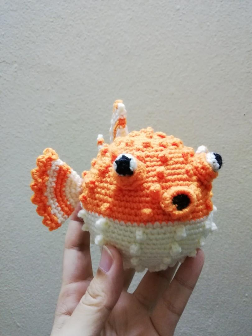 Puffer fish amigurumi /crochet, Hobbies & Toys, Stationery & Craft ...