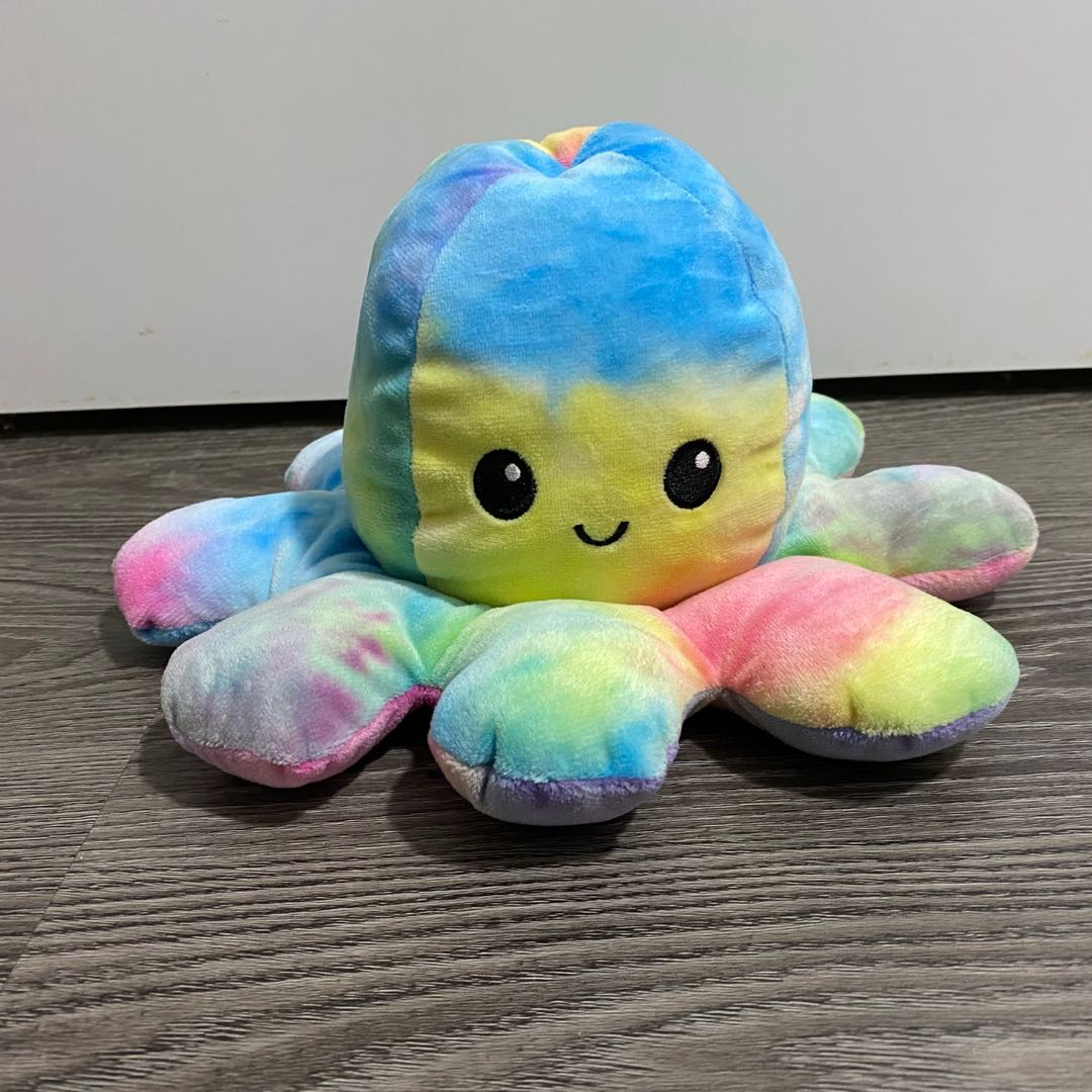 Reversible Soft Toy Octopus Mood Doll 26cm, Hobbies & Toys, Toys ...