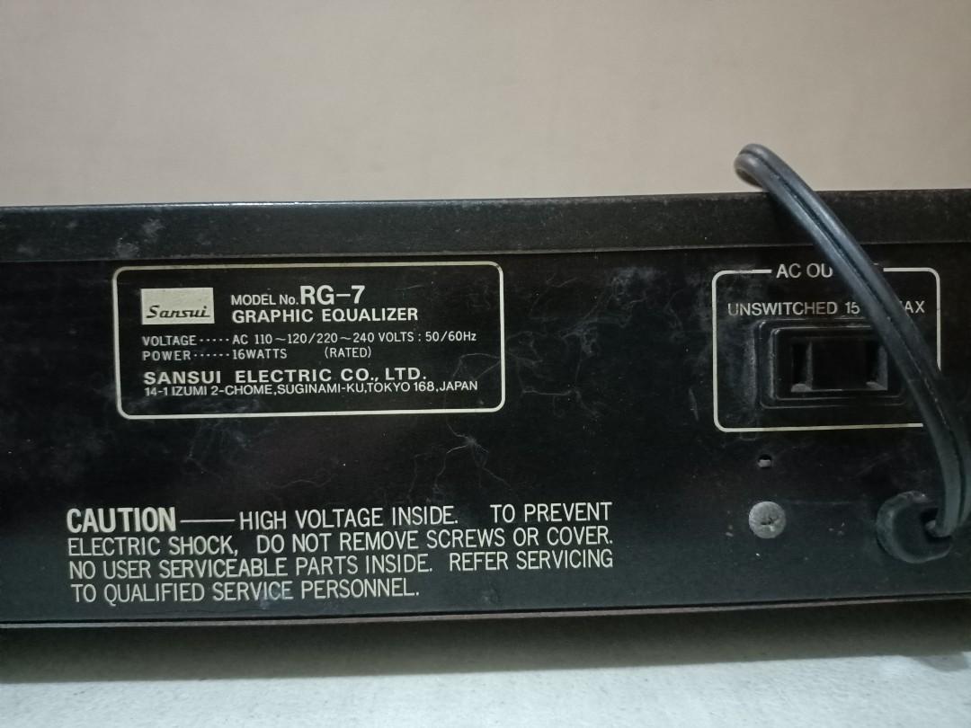 Sansui RG-7 Stereo Graphic Equalizer Consolette/ Made in Japan / Barely ...