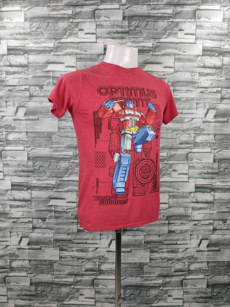 Transformer Optimus Prime Maroon Shirt, Men's Fashion, Tops & Sets ...