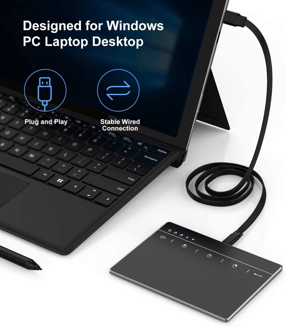 USB Touchpad, Seenda External High Precision Trackpad with Multi-Touch ...