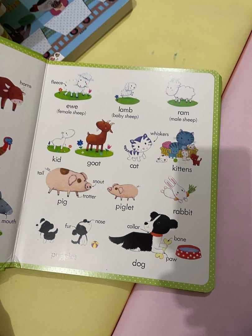 Usborne my first word book on the farm, 興趣及遊戲, 書本 & 文具, 兒童書籍 - Carousell