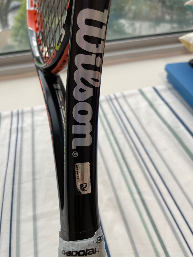 Wilson Tennis racket - Burn 100 Team, Sports Equipment, Sports & Games ...