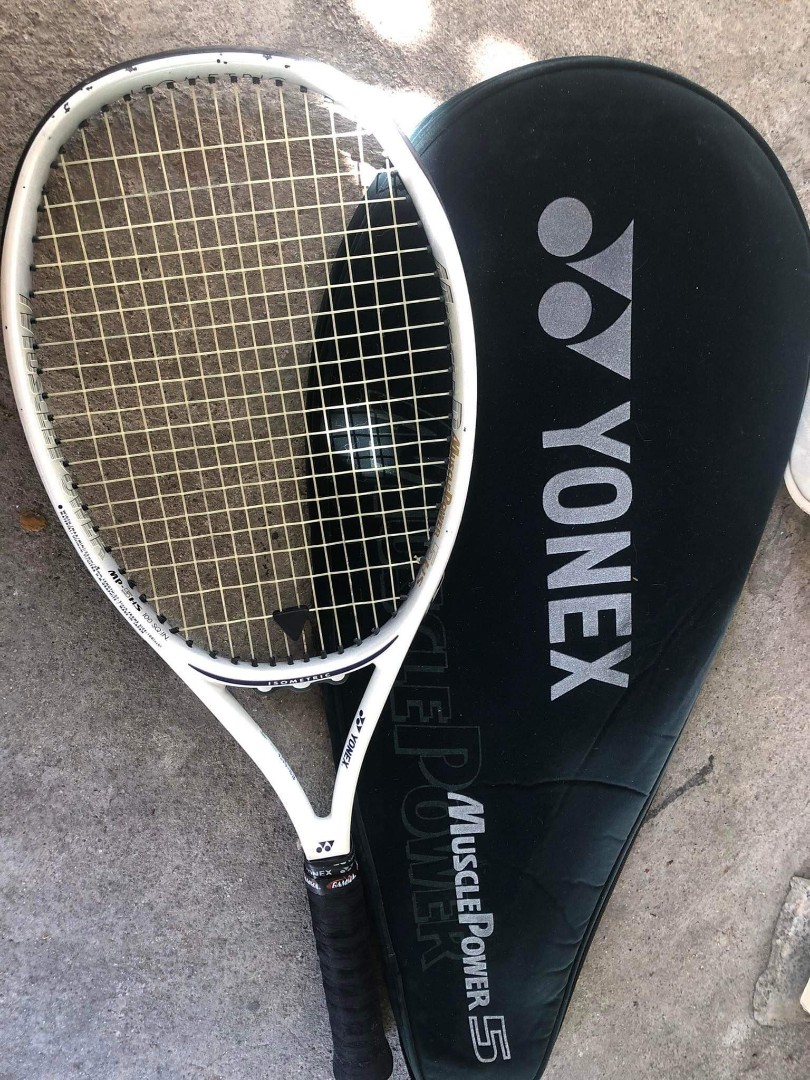 Yonex tennis racquet w/ bag, Sports Equipment, Sports & Games, Racket ...