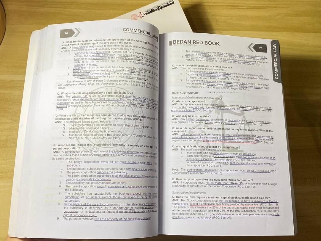 2021 Bedan Red Book with some markings, Hobbies & Toys, Books ...