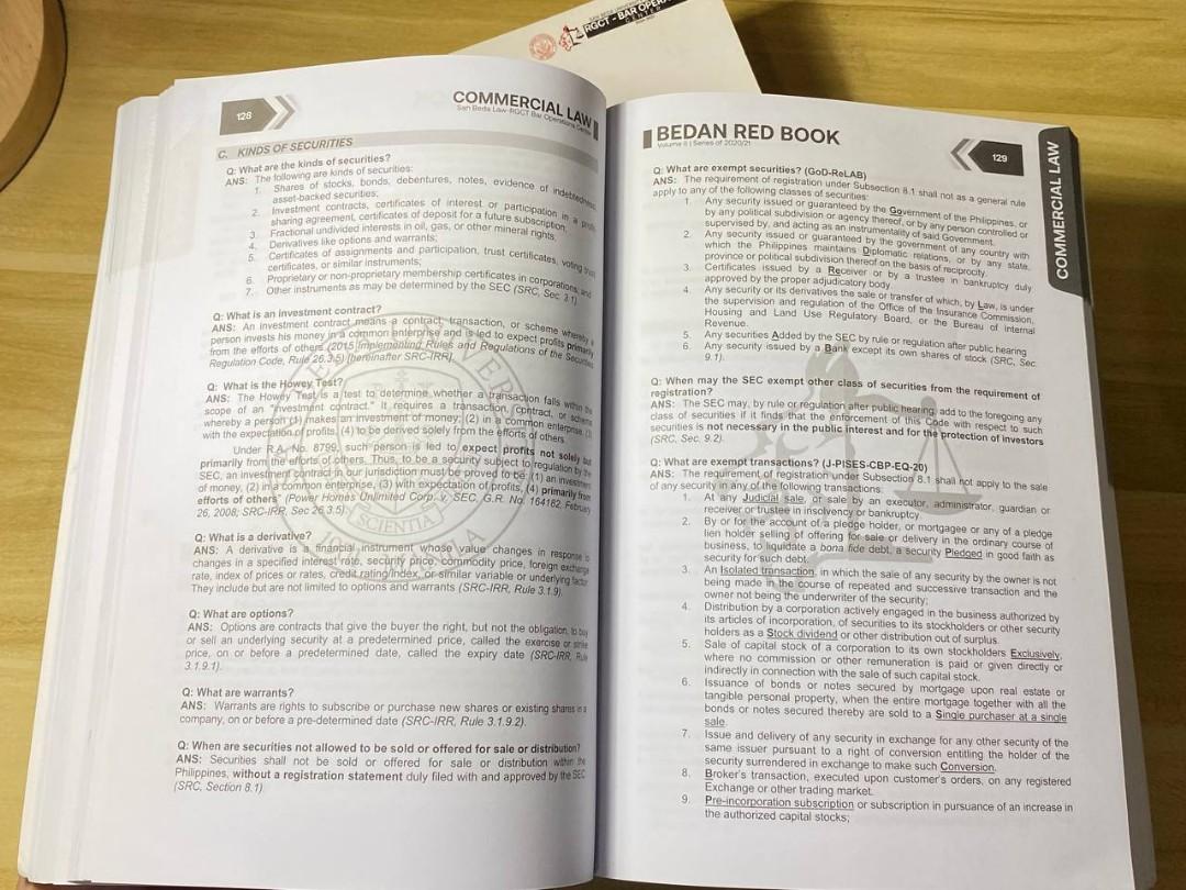 2021 Bedan Red Book with some markings, Hobbies & Toys, Books ...