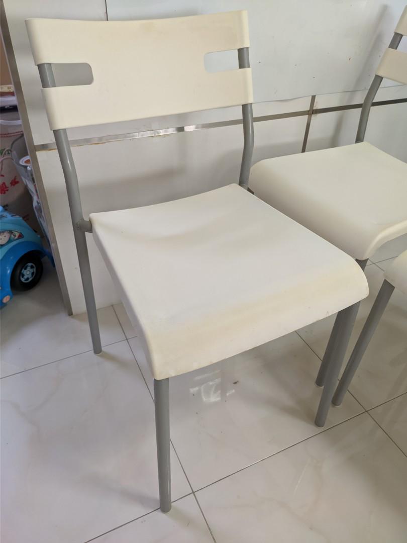 4x IKEA stackable chairs, Furniture & Home Living, Furniture, Chairs on ...