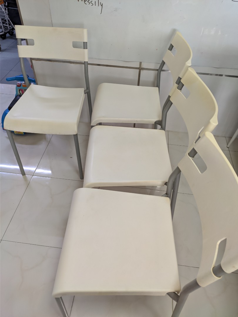 4x IKEA stackable chairs, Furniture & Home Living, Furniture, Chairs on ...