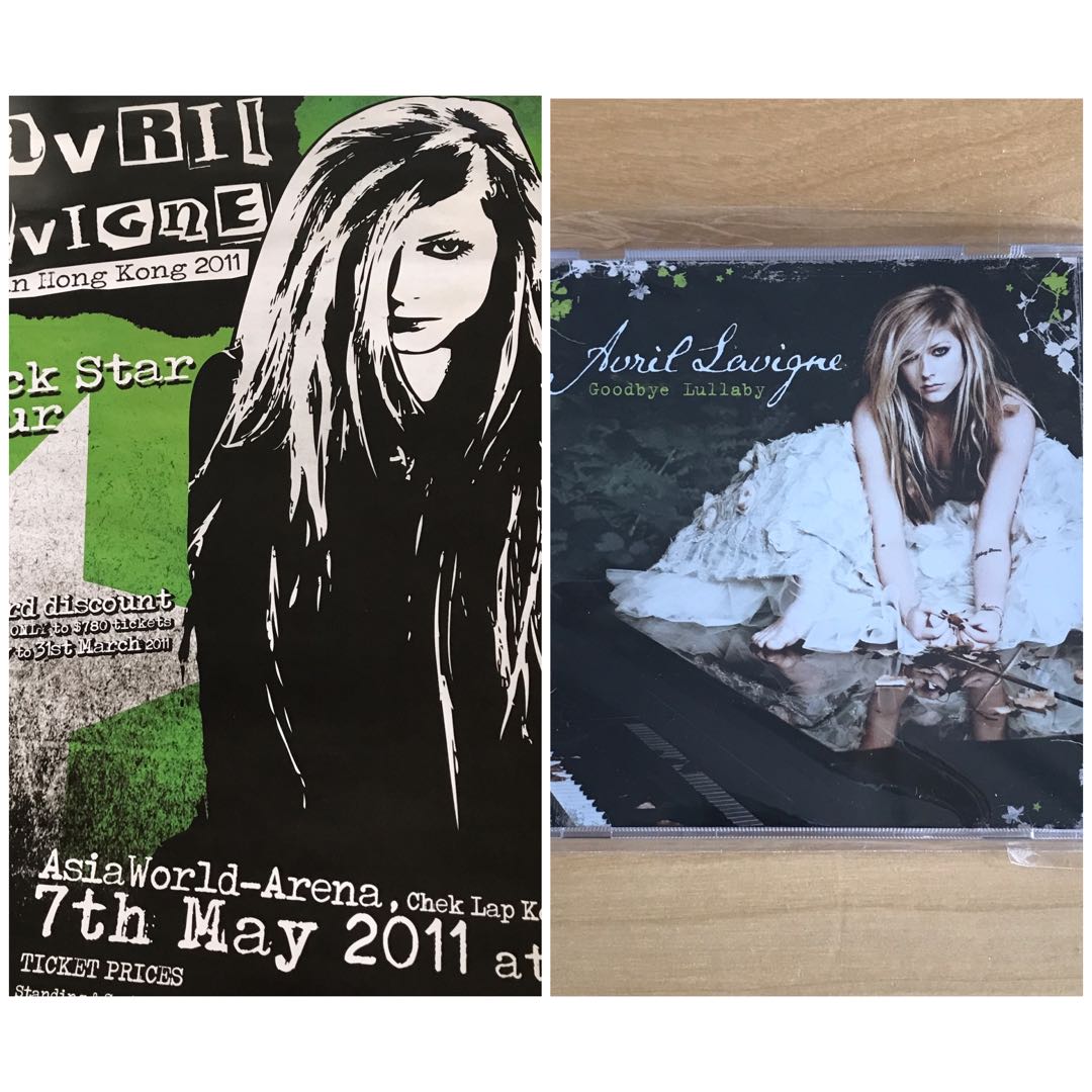 港版 Avril Lavigne Goodbye Lullaby CD 連演唱會poster, 興趣及遊戲, 音樂、樂器 & 配件, 音樂與 ...