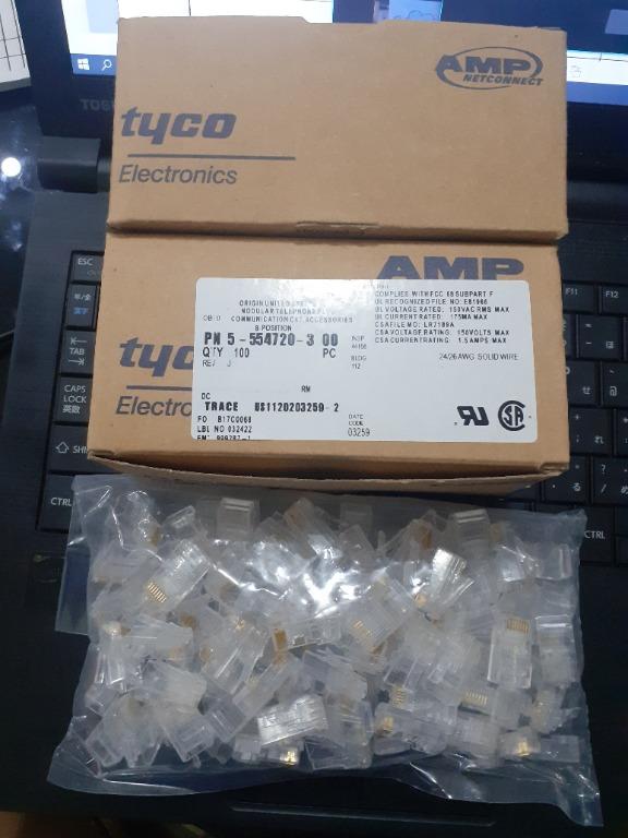 Amp Tyco Rj45 Connectors, Computers & Tech, Parts & Accessories ...