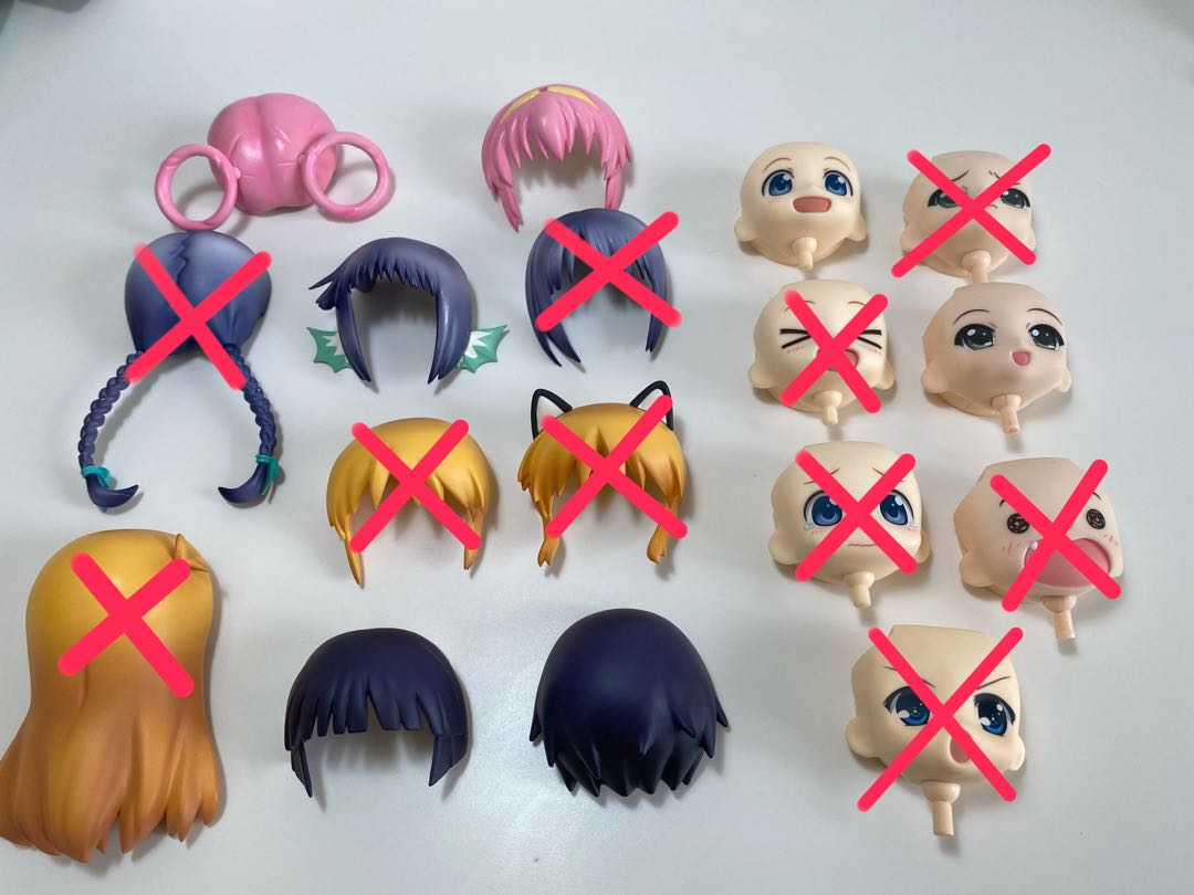 Authentic Nendoroid Face Plate and Hair Parts, Hobbies & Toys ...
