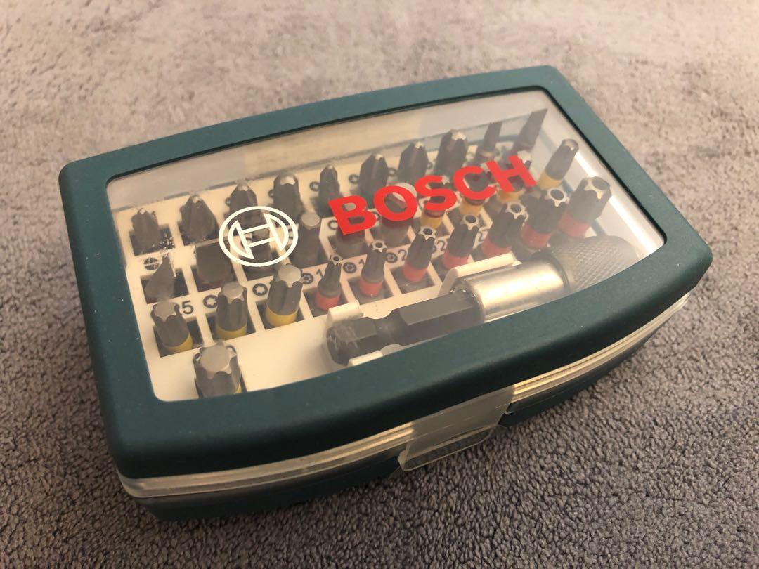 Bosch Extra Hard Screwdriver Bit Set 32-pcs with Color Coding (Brand ...