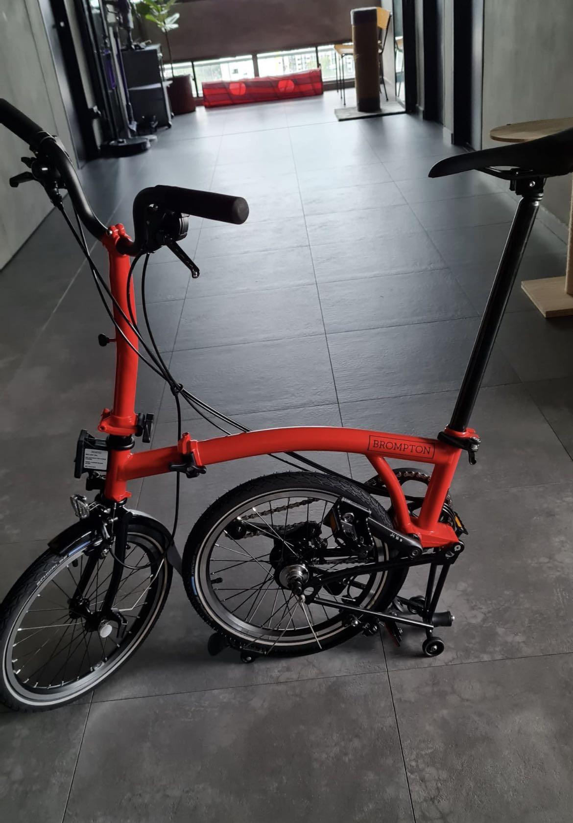 Brompton Rocket red superlight black edition 6M, Sports Equipment ...