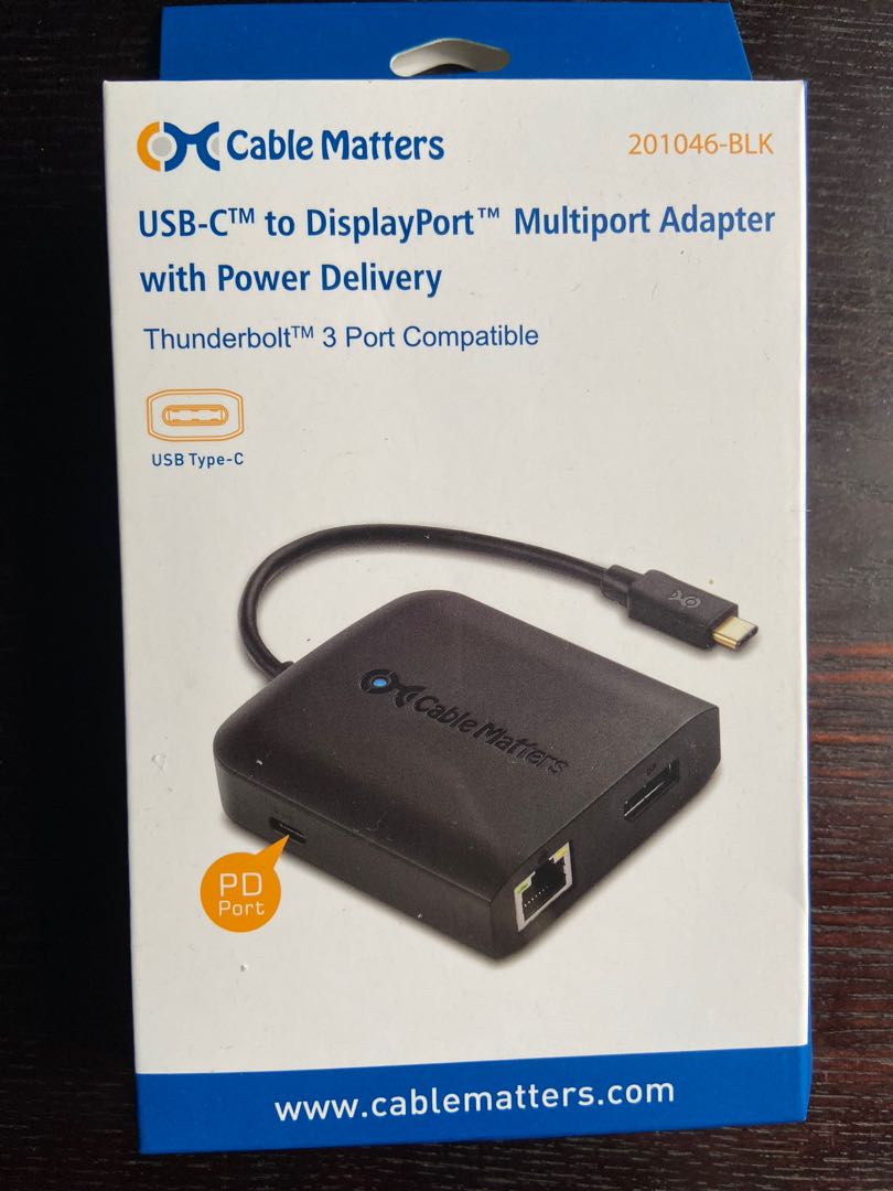 Cable Matters USB-C to Display Port Multiport Adapter, Computers & Tech ...