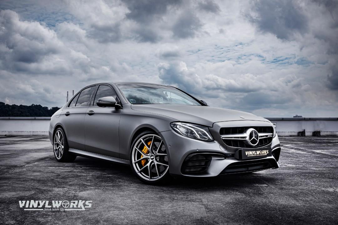 Car Wrap - Mercedes E63 Full Car Exterior Wrap (AMG Selenite Grey), Car ...