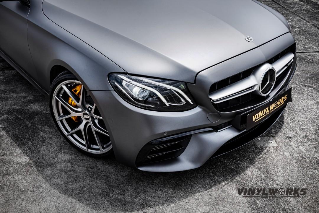 Car Wrap - Mercedes E63 Full Car Exterior Wrap (AMG Selenite Grey), Car ...
