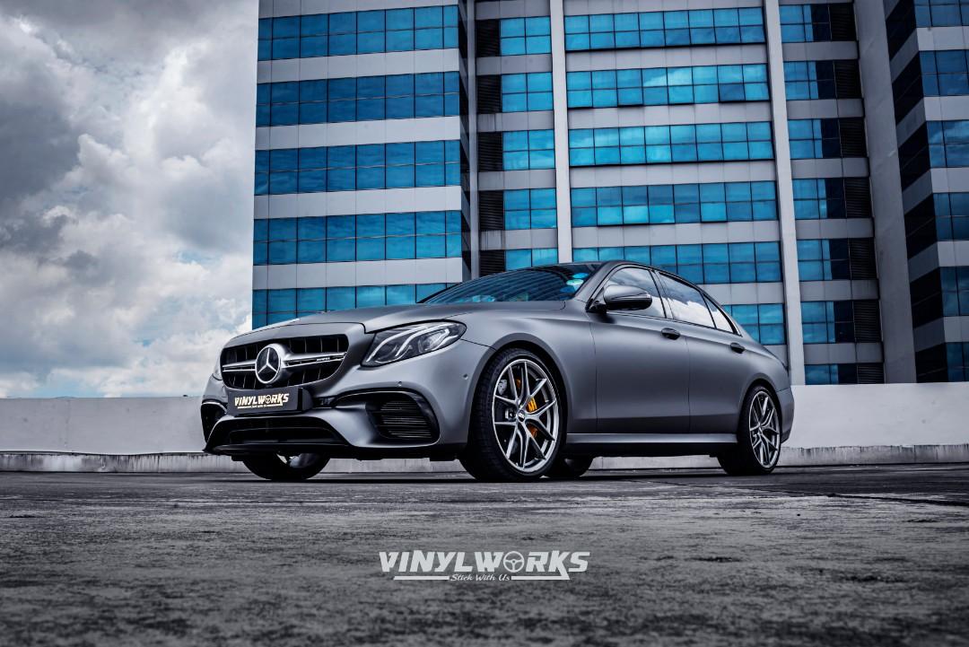 Car Wrap - Mercedes E63 Full Car Exterior Wrap (AMG Selenite Grey), Car ...