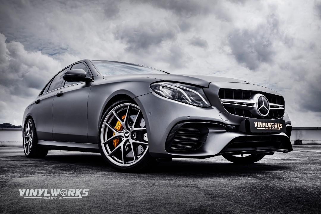 Car Wrap - Mercedes E63 Full Car Exterior Wrap (AMG Selenite Grey), Car ...