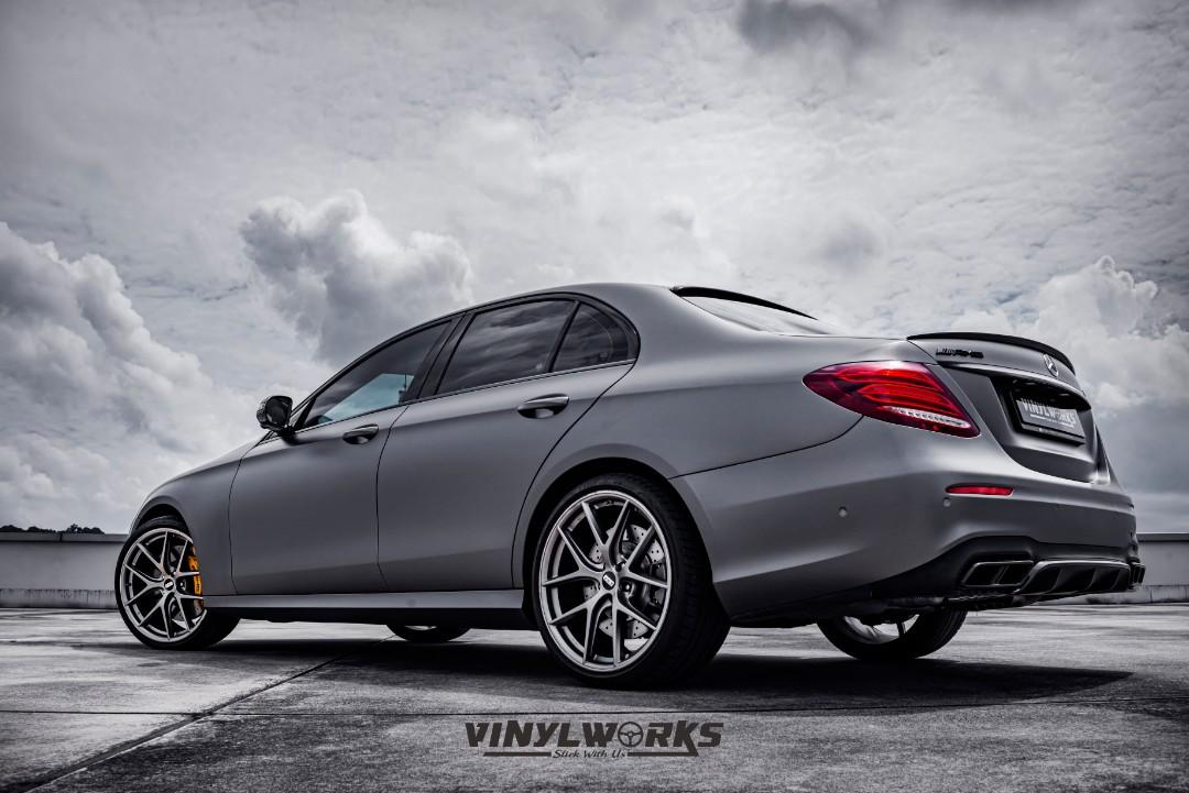 Car Wrap - Mercedes E63 Full Car Exterior Wrap (AMG Selenite Grey), Car ...