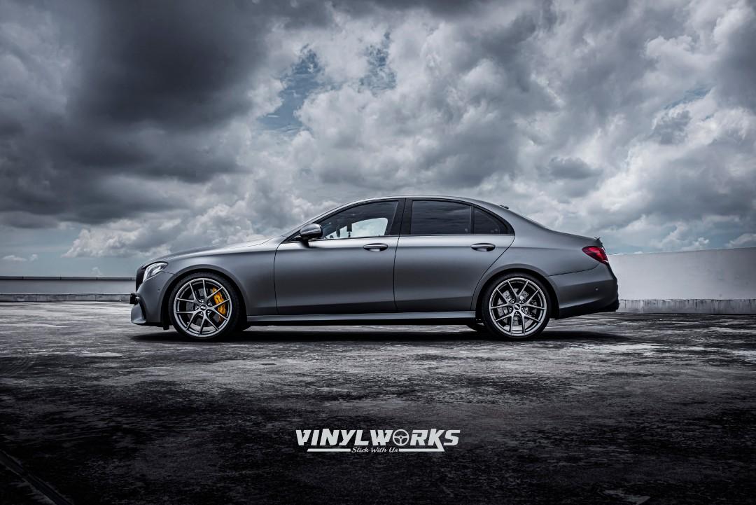Car Wrap - Mercedes E63 Full Car Exterior Wrap (AMG Selenite Grey), Car ...