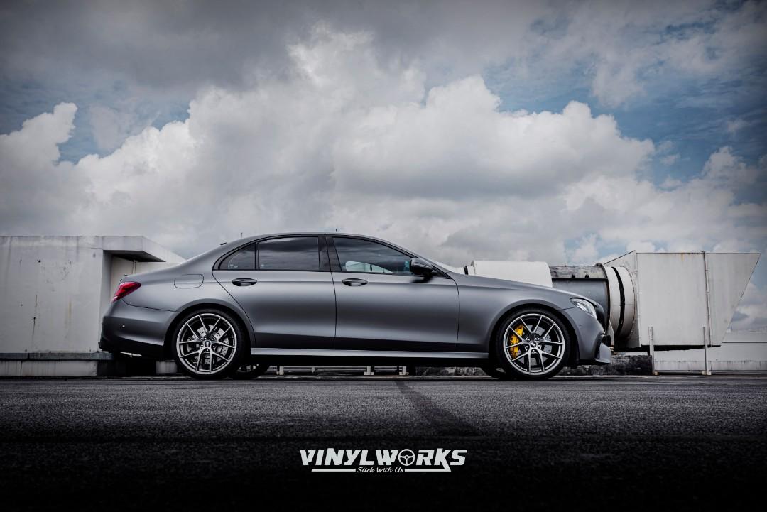 Car Wrap - Mercedes E63 Full Car Exterior Wrap (AMG Selenite Grey), Car ...