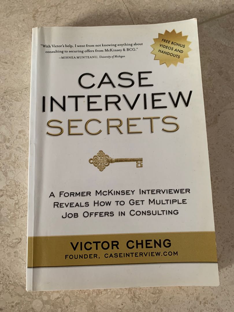 Case Interview Secret - Consulting by Victor Cheng, Hobbies & Toys ...