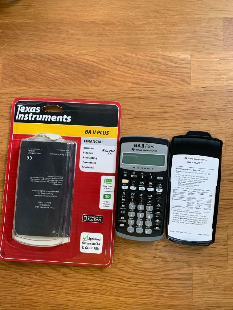 CFA calculator Texas Instruments BA II Plus, Mobile Phones & Gadgets ...
